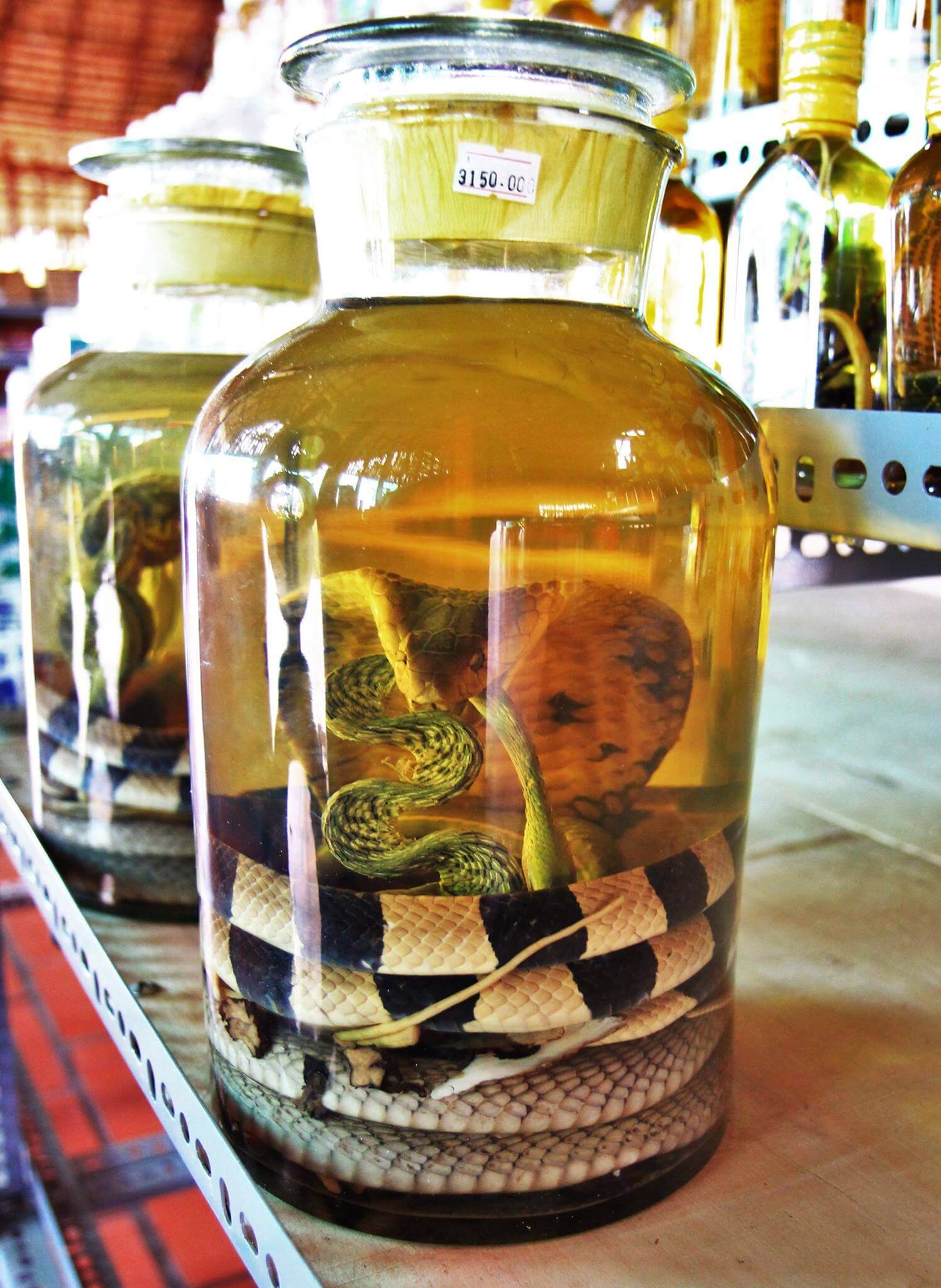 alcool-riz-saveur-serpent - Le Tour du Monde de Mes Pieds